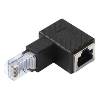 Adaptador RJ45 macho a hembra tipo L 90 grados - Max Center